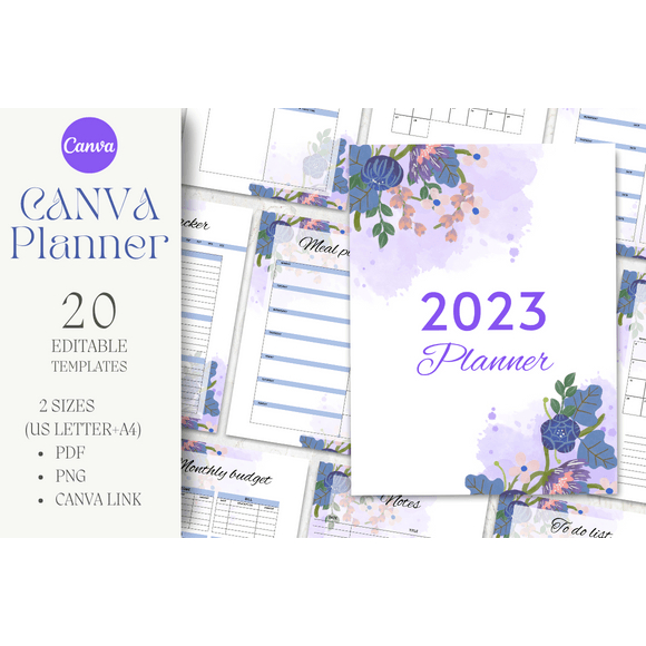Canva Planner Template | Watercolour Design | | Shopee Malaysia