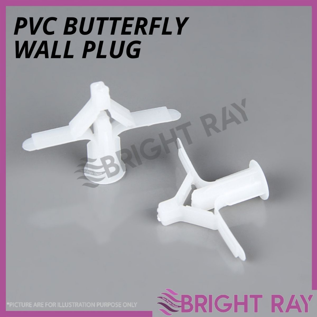 [1PC] OK-IN PVC Butterfly Wall Plug Partition Wall Gypsum Board Wall ...