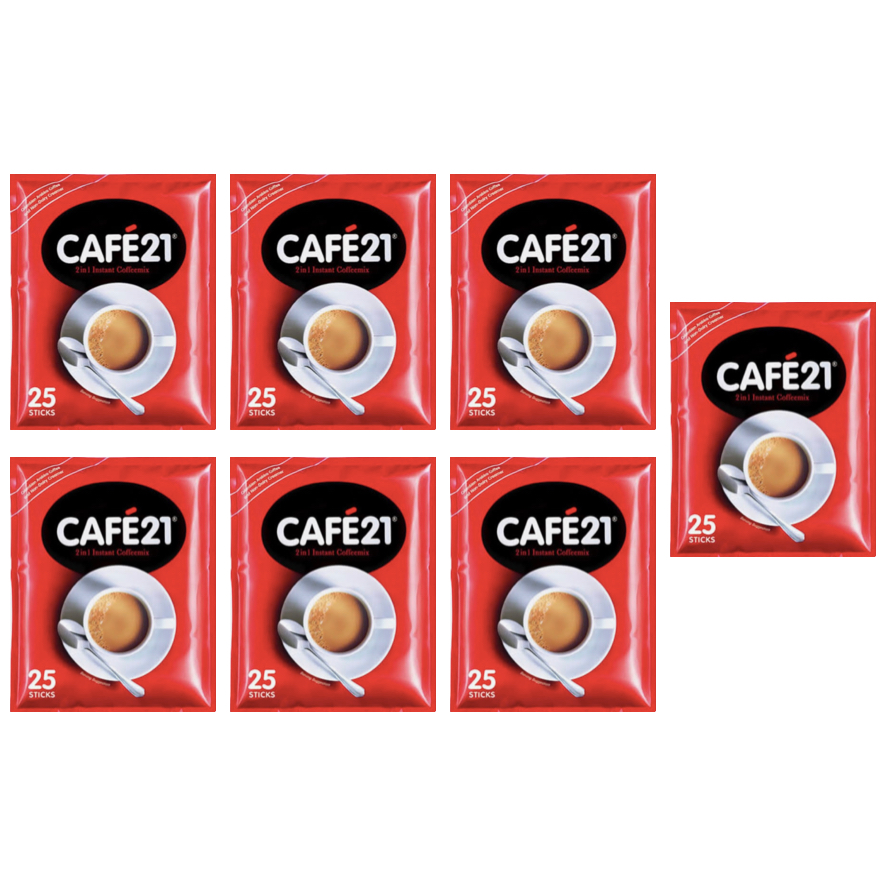 CAFE21 - 2 in 1 Instant Coffeemix (NO Sugar Added) 7 Packets x 12g x 25 ...