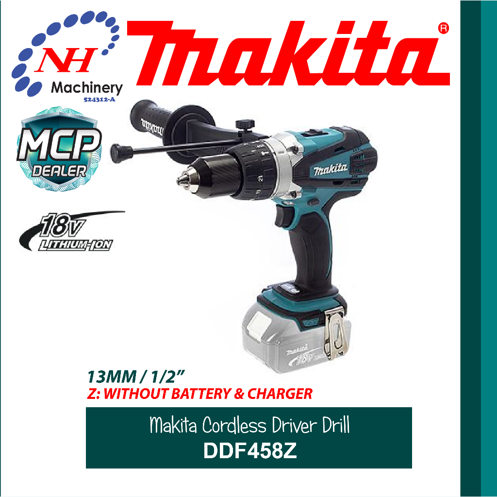Makita DDF458 RFE/Z - Cordless Driver Drill | Shopee Malaysia