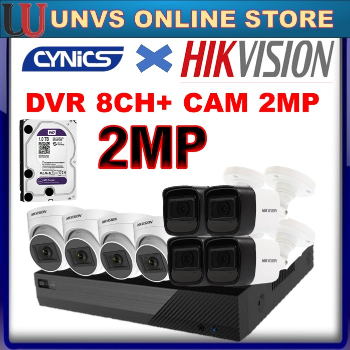 HIKVISION x CYNICS 8 Set Channel Set 8CH HIK Camera WITH HDD Set Up To ...