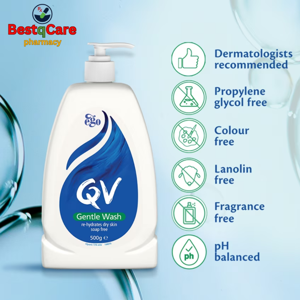 QV GENTLE WASH 500g (re-hydrates dry skin, soap free) | Shopee Malaysia