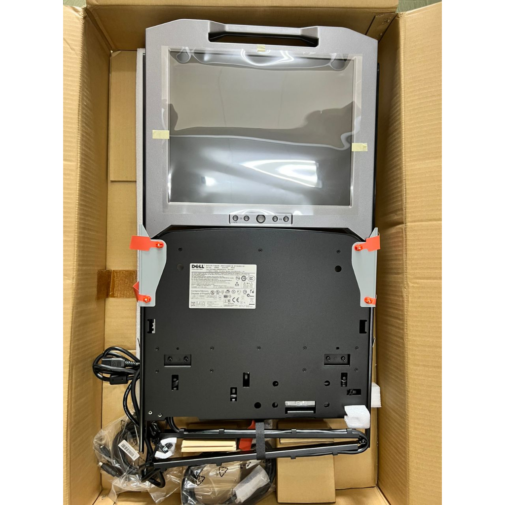 DELL 17 INCHES RACK MOUNT LCD MONITOR SCREEN KMM CONSOLE 17FP TH6C1 ...