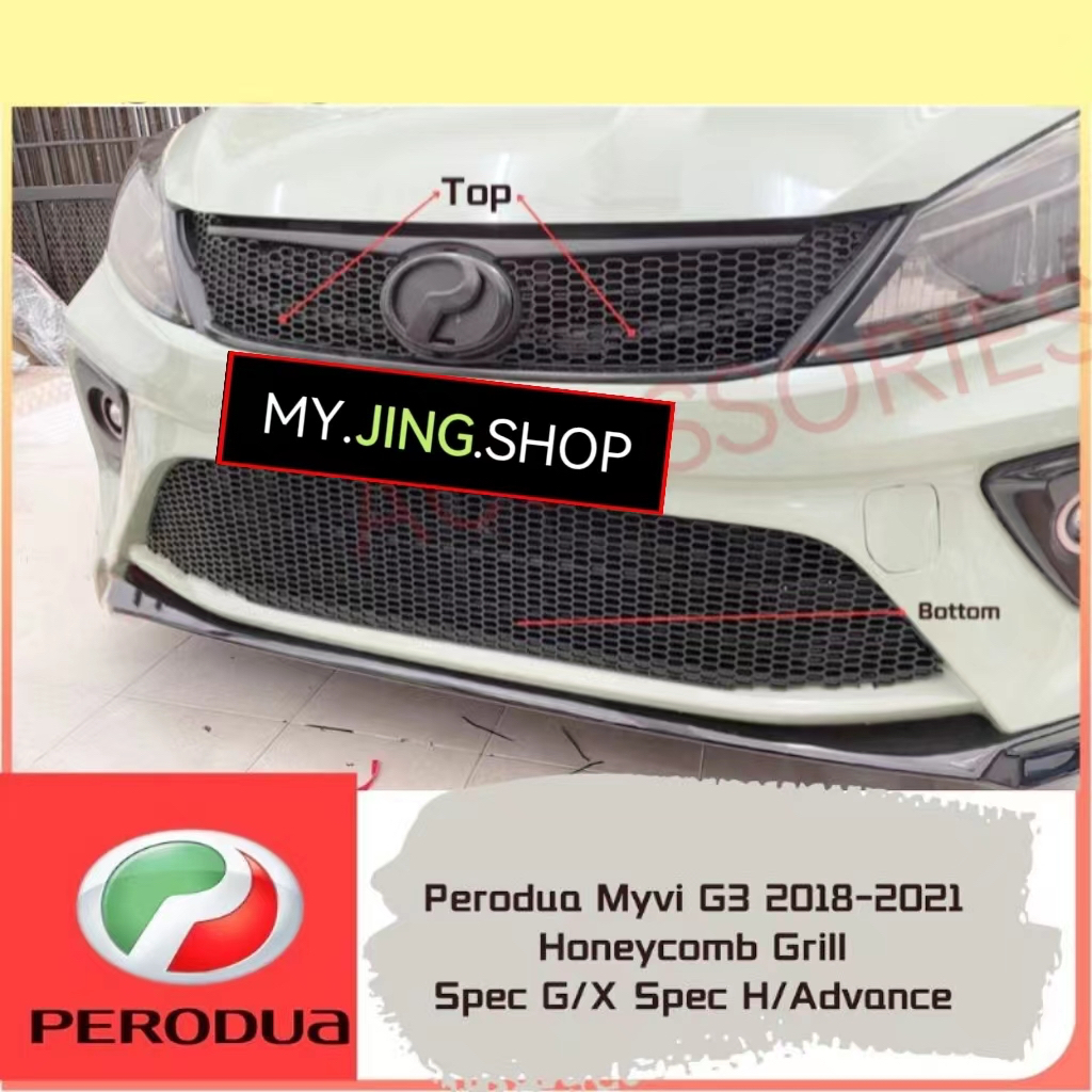 Perodua Myvi G3 2017-2021 Honeycomb Grill / Front Grill Honeycomb ...