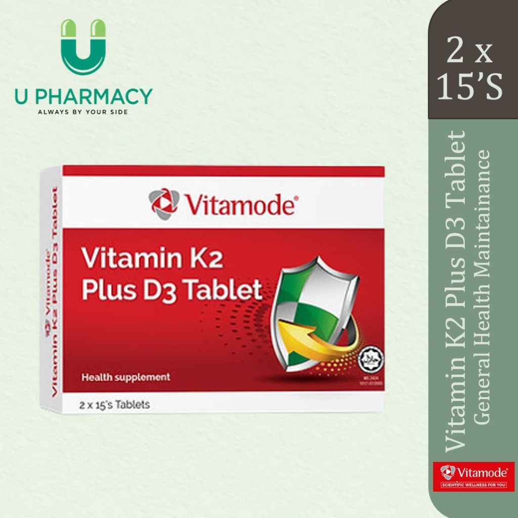 Vitamode Vitamin K2 Plus D3 Tablet 2x15'S / 4x15'S (EXP: 16/6/24 ...