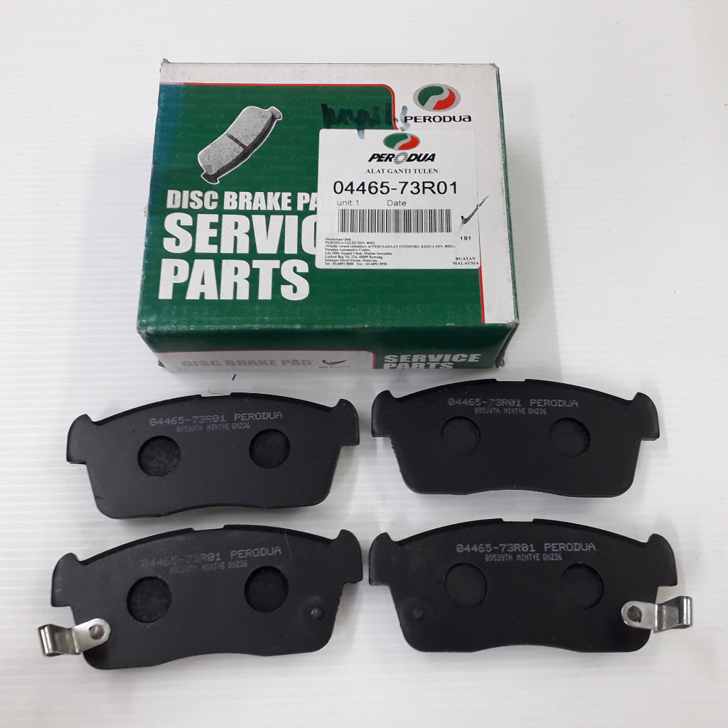 (1SET PERODUA 04465-73R01) FRONT (DEPAN) BRAKE PAD FOR PERODUA MYVI 1.0 ...