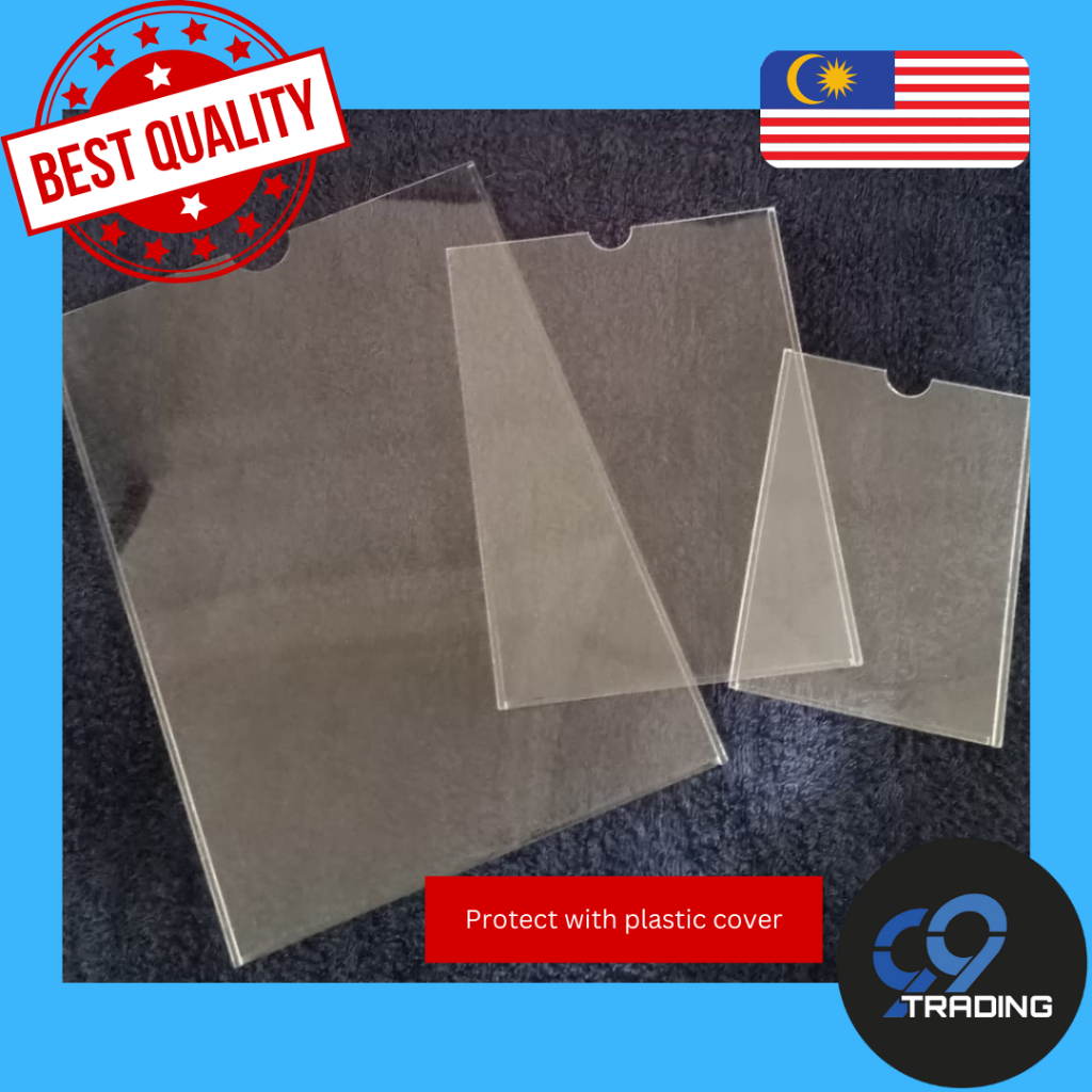 [Ready Stock !!] Acrylic 1-Sided Pocket Holder/ Wall Holder (Frame ...