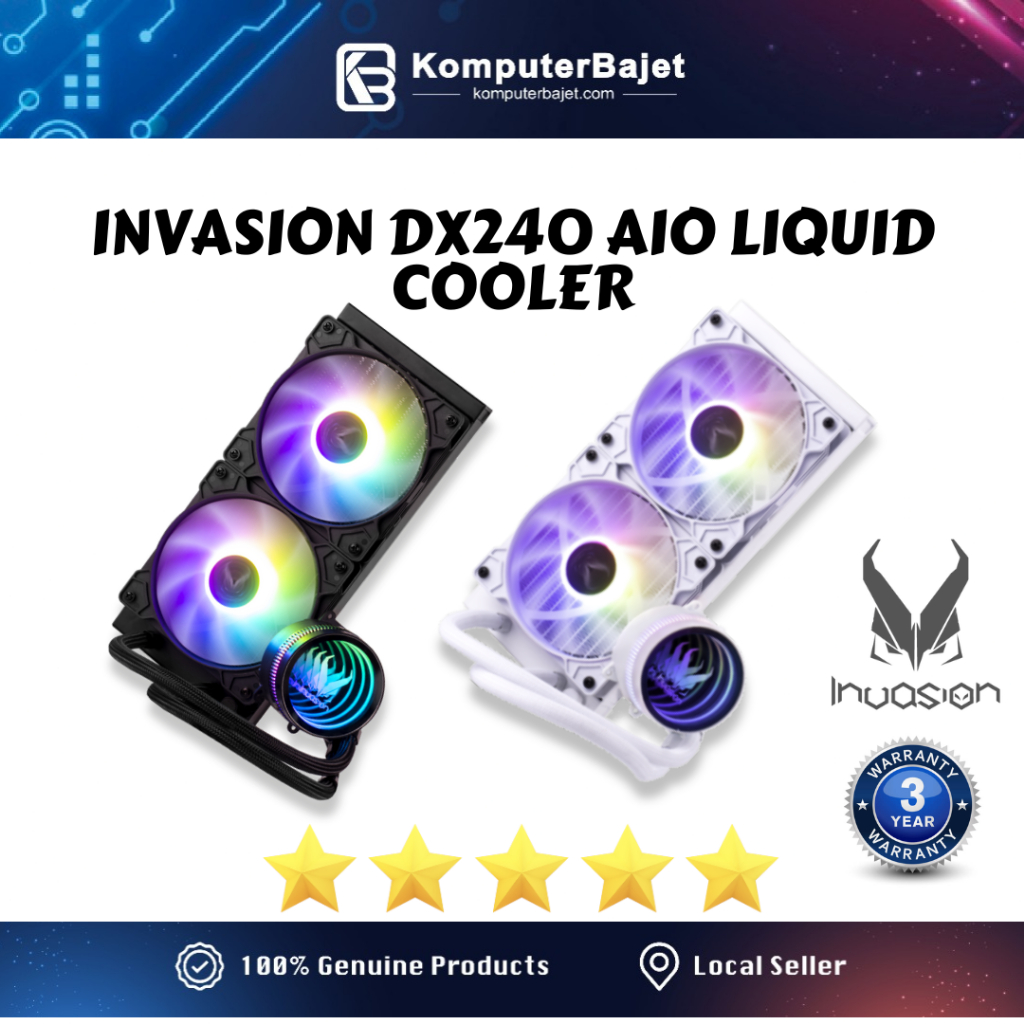 Invasion DX-240-ARGB High Performance Gaming AIO CPU Liquid Cooler ...