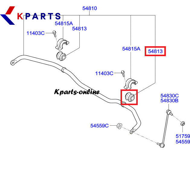 FRONT STABILIZER BAR BUSH (GENUINE / KOREA) HYUNDAI STAREX / SANTA FE ...