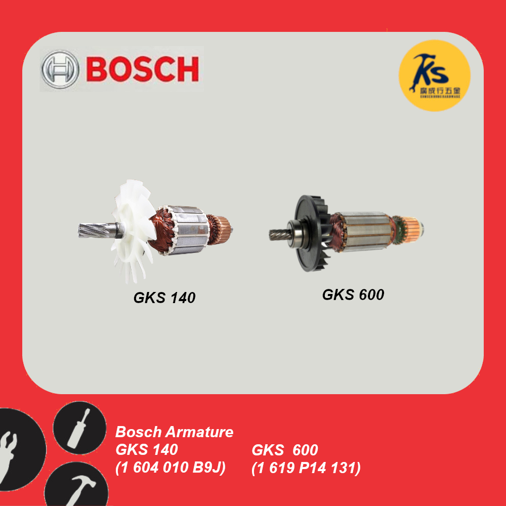 BOSCH Armature For GKS 600 ( 1 609 P14 131 ) & GKS 140 ( 1 604 010 B9J ...