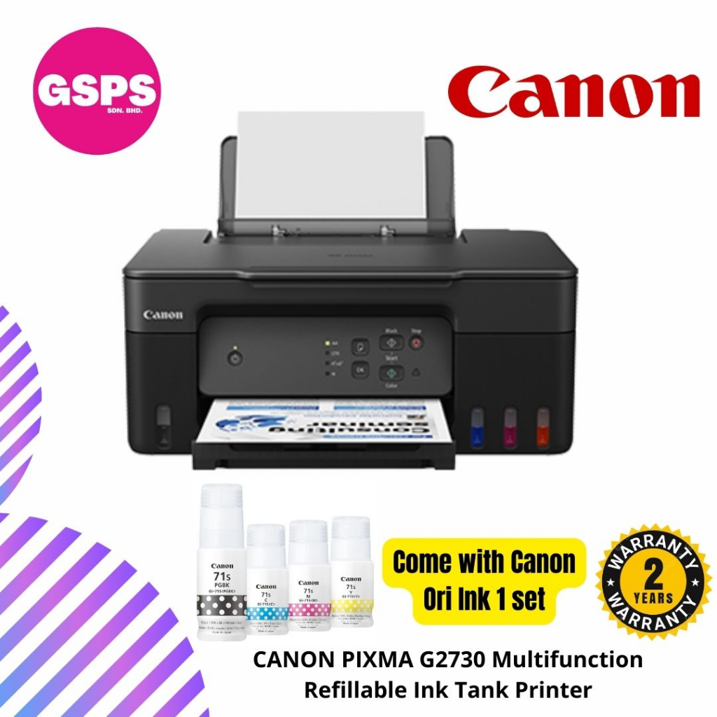 CANON PIXMA G2730 Multifunction Refillable Ink Tank Printer | Shopee ...