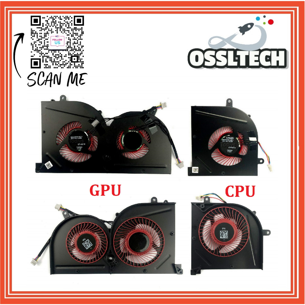 MSI GS63 GS63VR GS73 GS73VR MS-17B1 MS-16K2 Stealth Pro CPU GPU FAN ...
