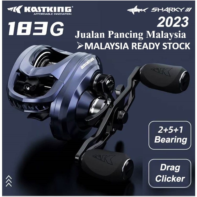 KastKing 2023 KastKing Sharky III Long Cast Baitcasting Fishing Reel 8BB 7.21 Reel, Malaysia ...