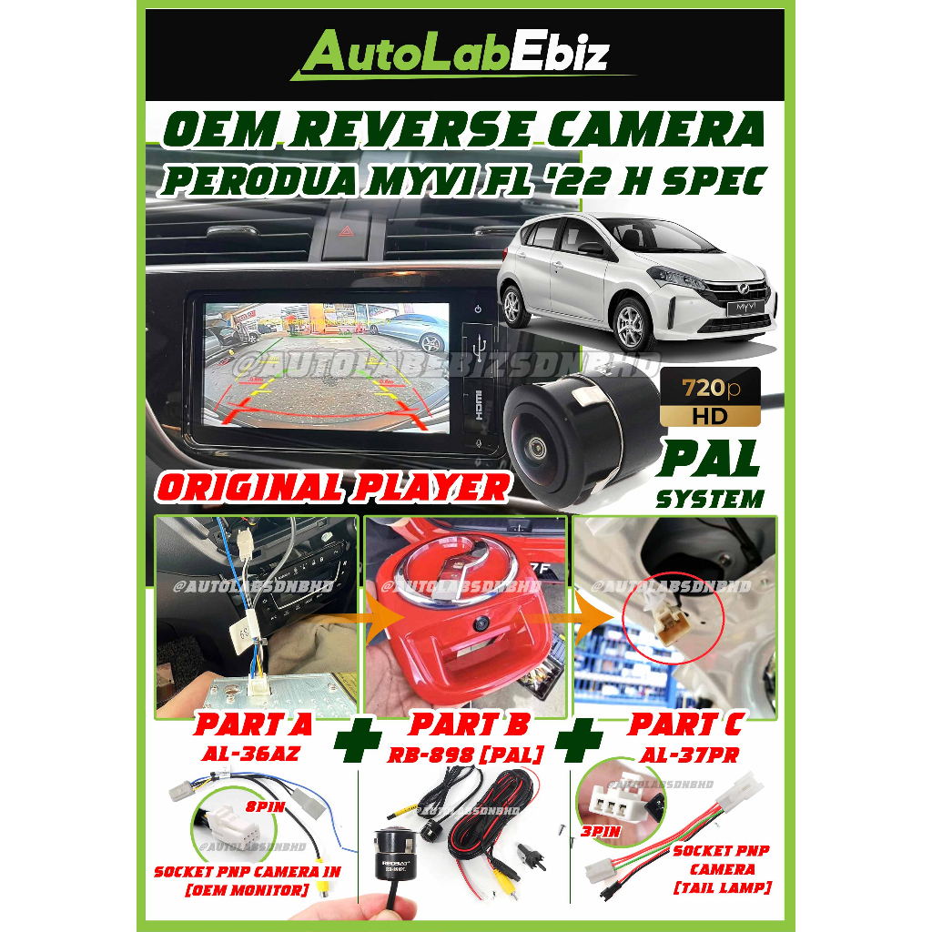 Perodua MYVI GEN 3 FL 2022 2023 H Spec PAL System HD 720p Reverse ...