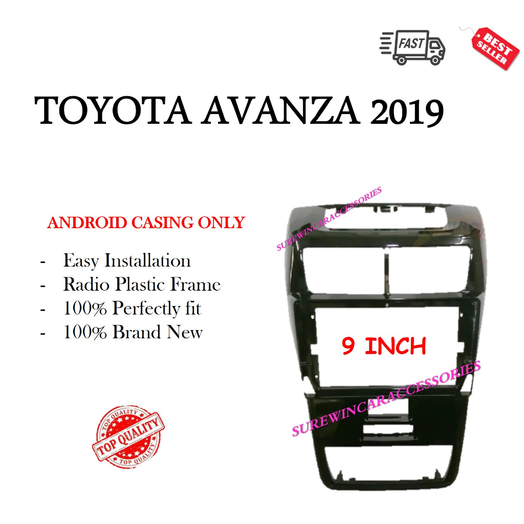 ANDROID PLAYER CASING 9 INCH FOR TOYOTA AVANZA 2019 - 2021 | Shopee ...
