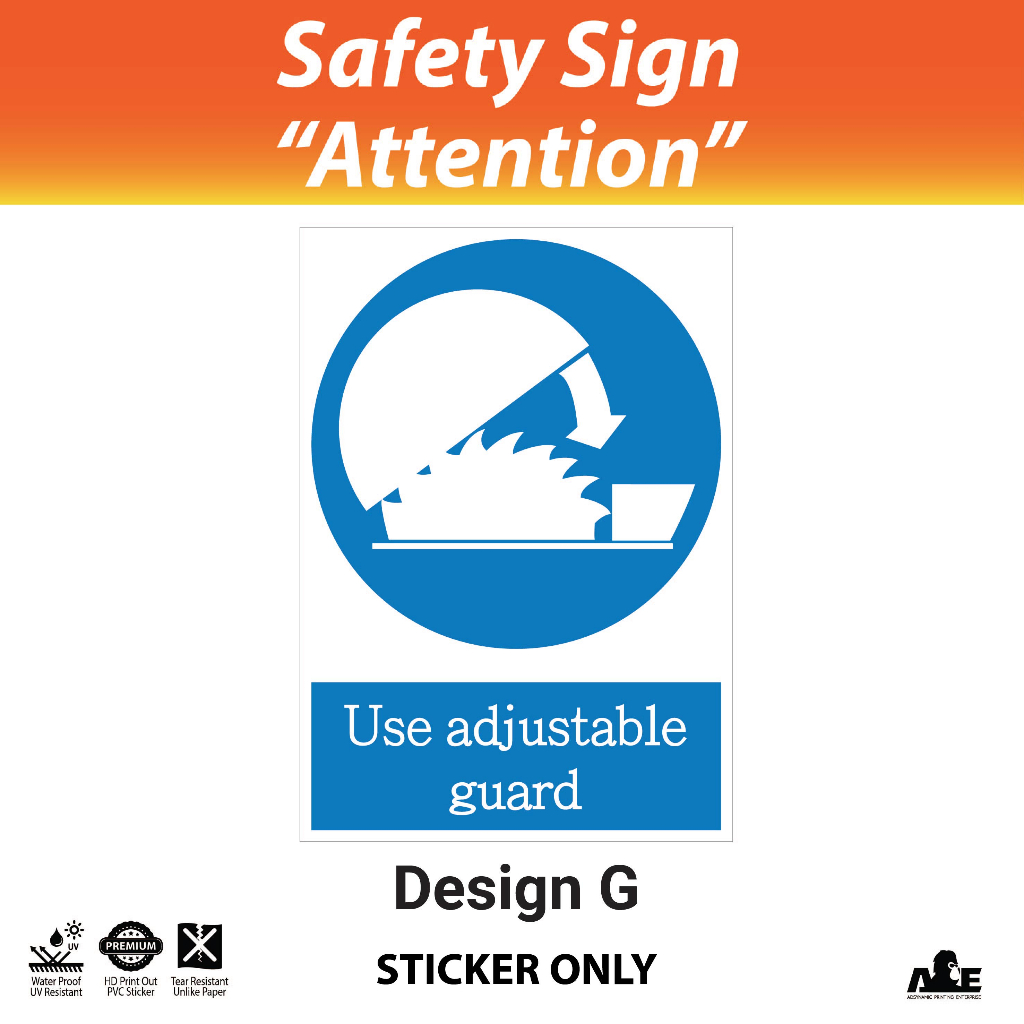 Attention Safety Sign | 安全提示板 | Perhatian Tanda Keselamatan | Safety ...