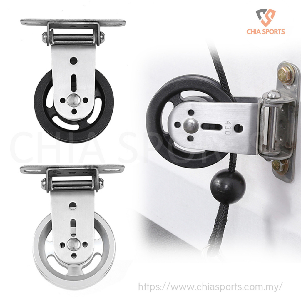 F068 S/S 430 Wall Mounted Rotating Cable Pulley Block Rotation 180 ...