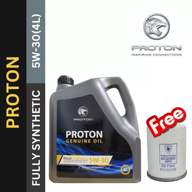 Proton Fully Synthetic 5W30 Engine Oil_4litre(B165C192) +Proton Oil ...