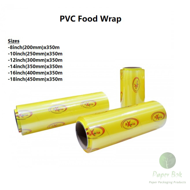 (350m x 8"/ 10'/ 12'/ 14"/ 16"/ 18") PVC Roll / PVC Plastic Food Wrap ...