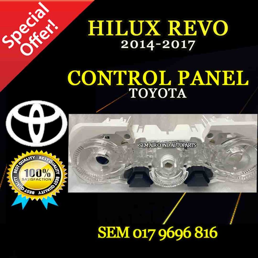 TOYOTA HILUX REVO 2014 - 2017 YEAR ORIGINAL TOYOTA CONTROL PANEL (CAR AIRCOND SYSTEM) (AIRCOND ...