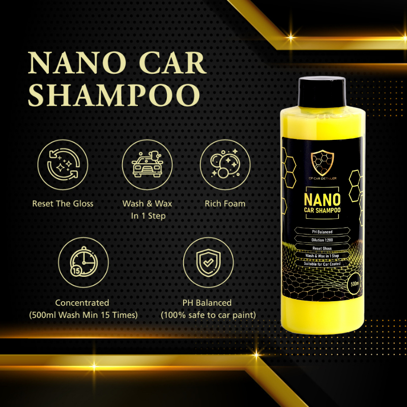 【CAR Detailer】 Nano Car Shampoo Nano Wash & Wax 2 in 1 Car Wash Shampoo ...