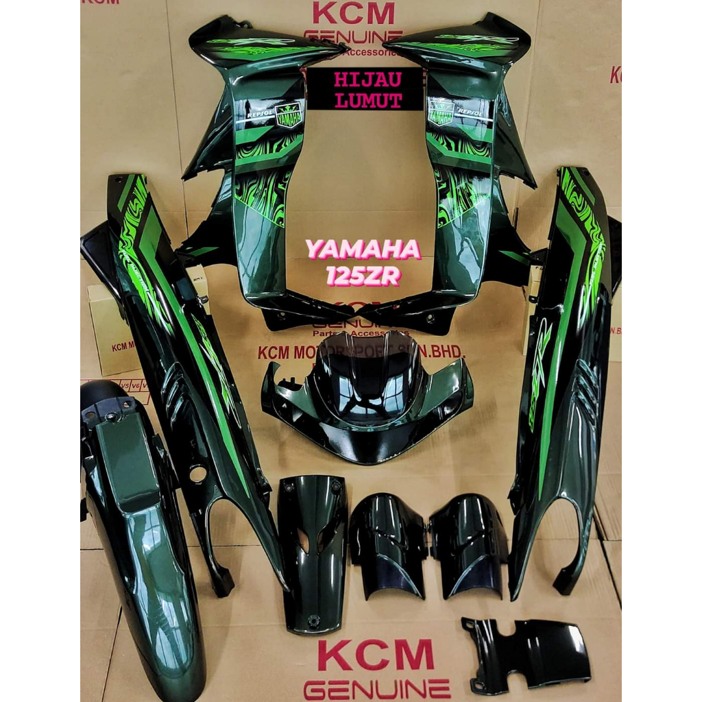 COVERSET 125ZR / 125 ZR HIJAU LUMUT | Shopee Malaysia