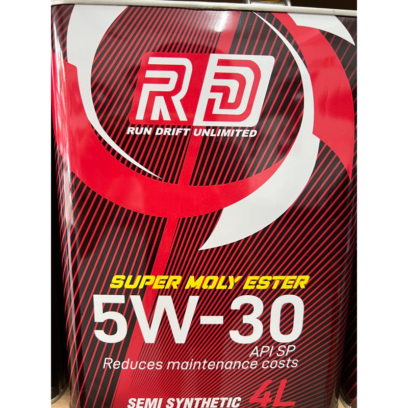 Run Drift (RD) Super Moly Ester SAE 5W-30 API SP Semi Synthetic Engine ...
