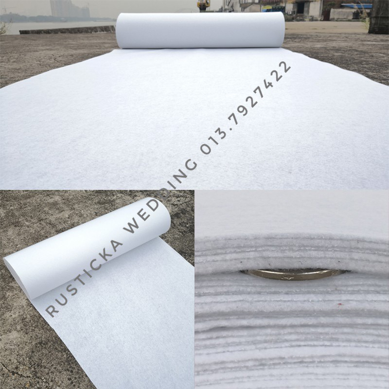 Width 1 Meter 1 Roll 25 meter 82ft Needle Punch White Carpet Karpet ...