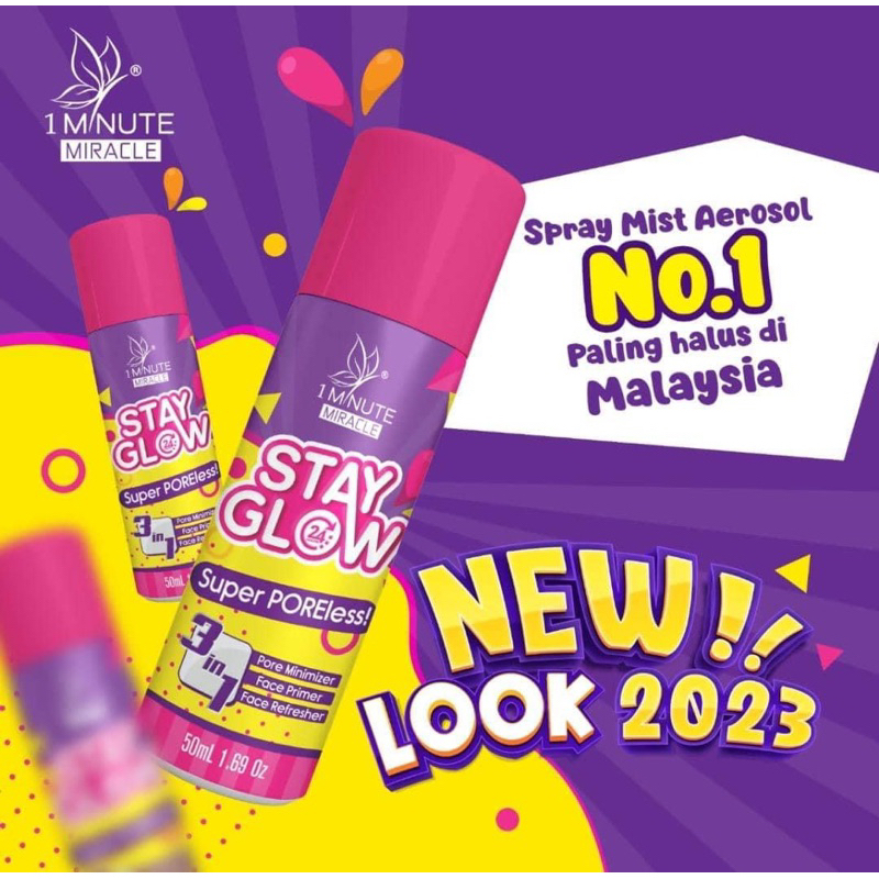 ORIGINAL ~ 1 MINUTE MIRACLE INSTANT GLOW SPRAY 50ml | Shopee Malaysia