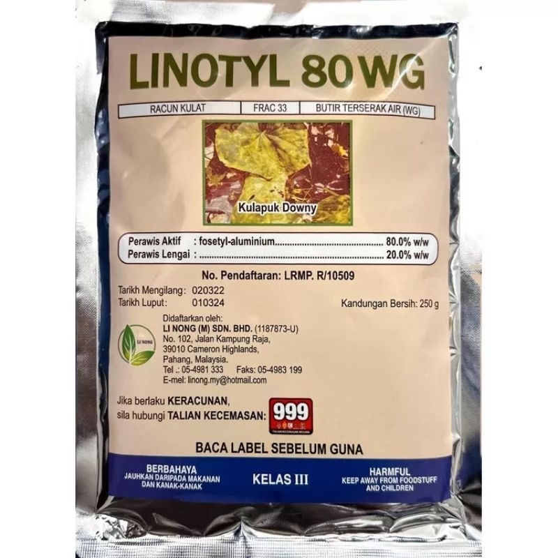 Linotyl 80WG 250g Fosetyl aluminium 80% Racun Kulat Penyakit Kulat ...
