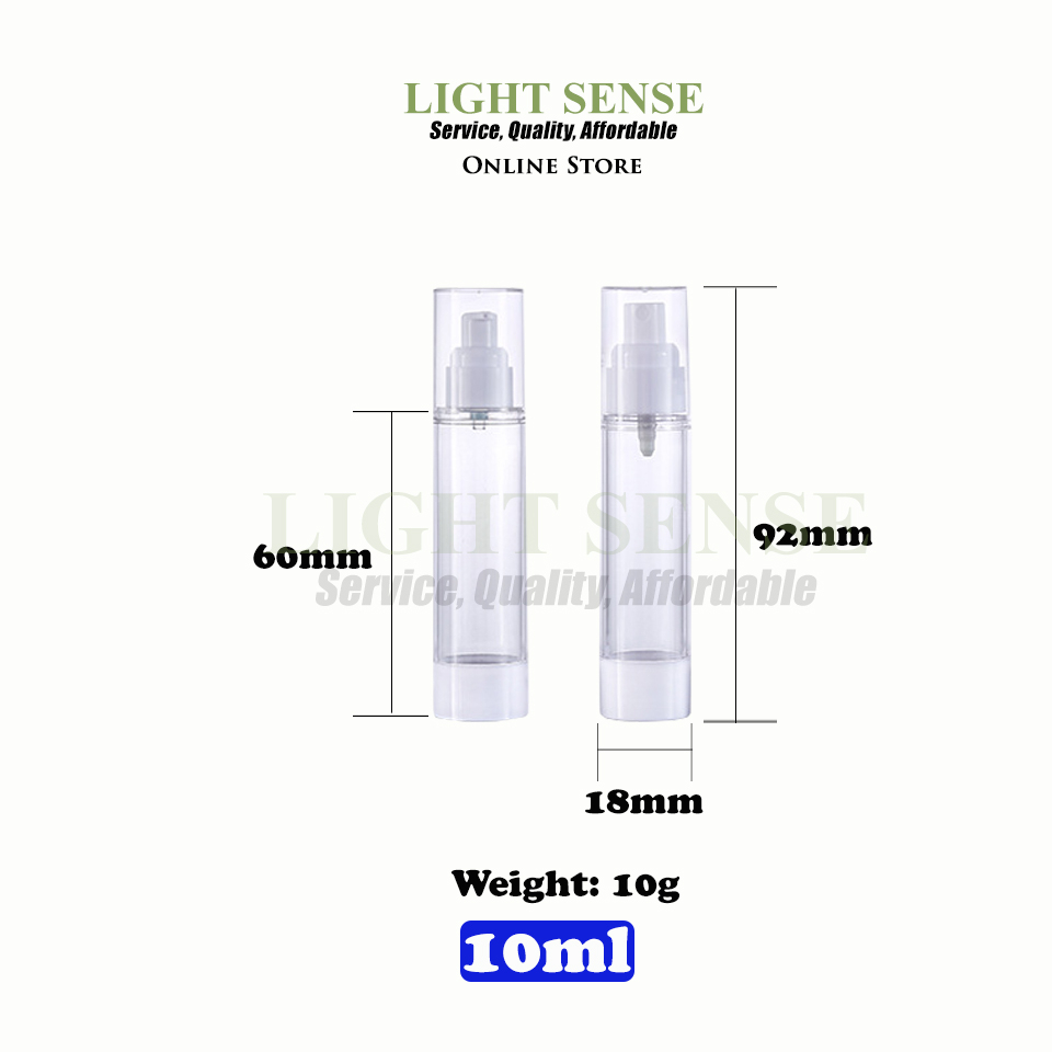 5ml 10ml 15ml Airless Vacuum Spray / Pump Bottle / Botol Sembur Pam ...