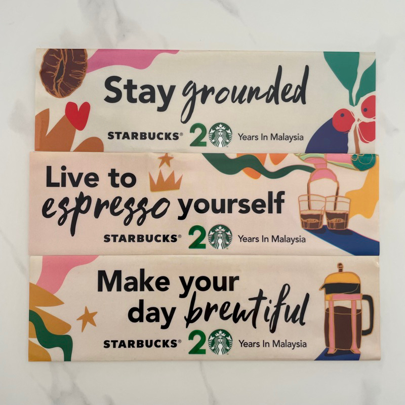 Starbucks Malaysia Slogan Stickers | Shopee Malaysia