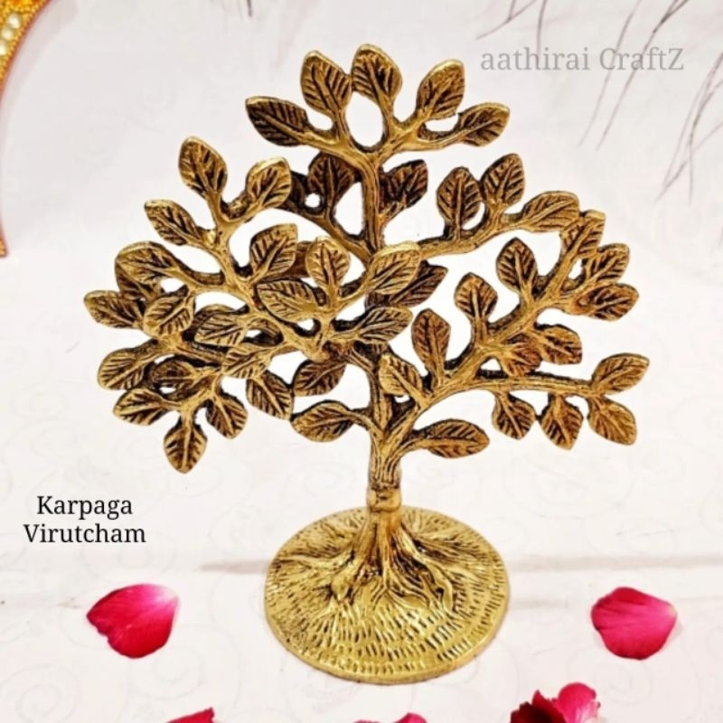 Kalpavriksha Tree / Karpaga Virutcham Lamp Brass Antique Finish ...