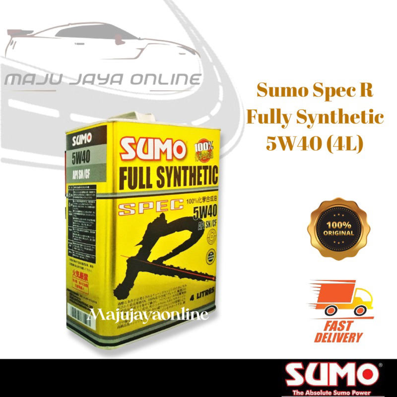 Sumo Spec R Fully Synthetic oil minyak kereta5W40 (4L) | Shopee Malaysia