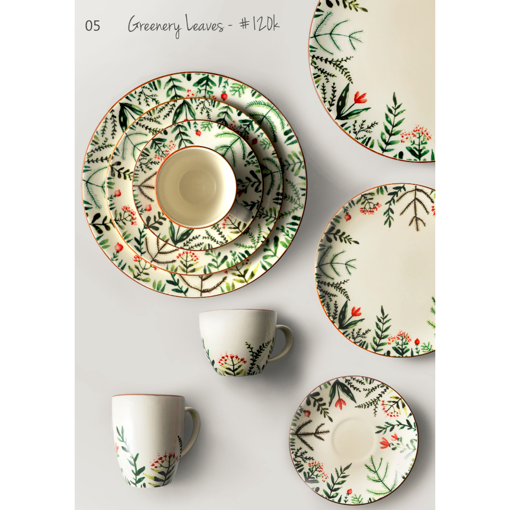 CLAYTAN 16 PCS DINNER SET (4 Pax) Lead Safe Ceramic Tableware Pinggan ...