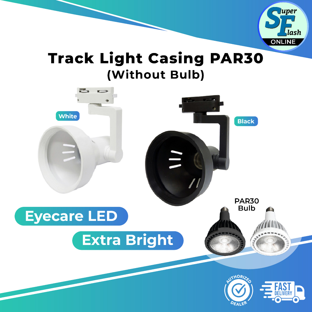 Track Light Casing / Without Bulb (PAR30), PAR30 Track Holder, Black ...