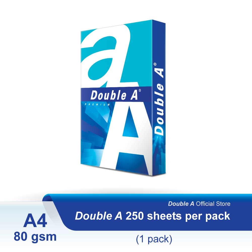 Kertas A4 Double A 80gsm 250 helai (1 pek) | Shopee Malaysia