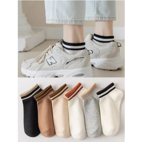 Ankle Sock Simple Line Unisex Cotton Stocking Socking | Shopee Malaysia