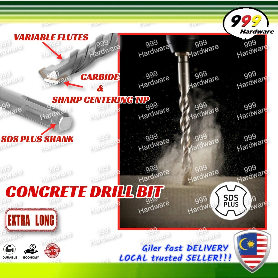 999 [600~1000MM] DRILL BIT CEMENT / EXTRA LONG CONCRETE SDS / MATA ...