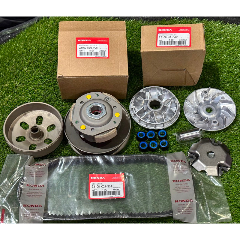 HONDA BEAT FI V2 KOJ FRONT DAN REAR PULLEY SET DEPAN BELAKANG PULLEY V ...