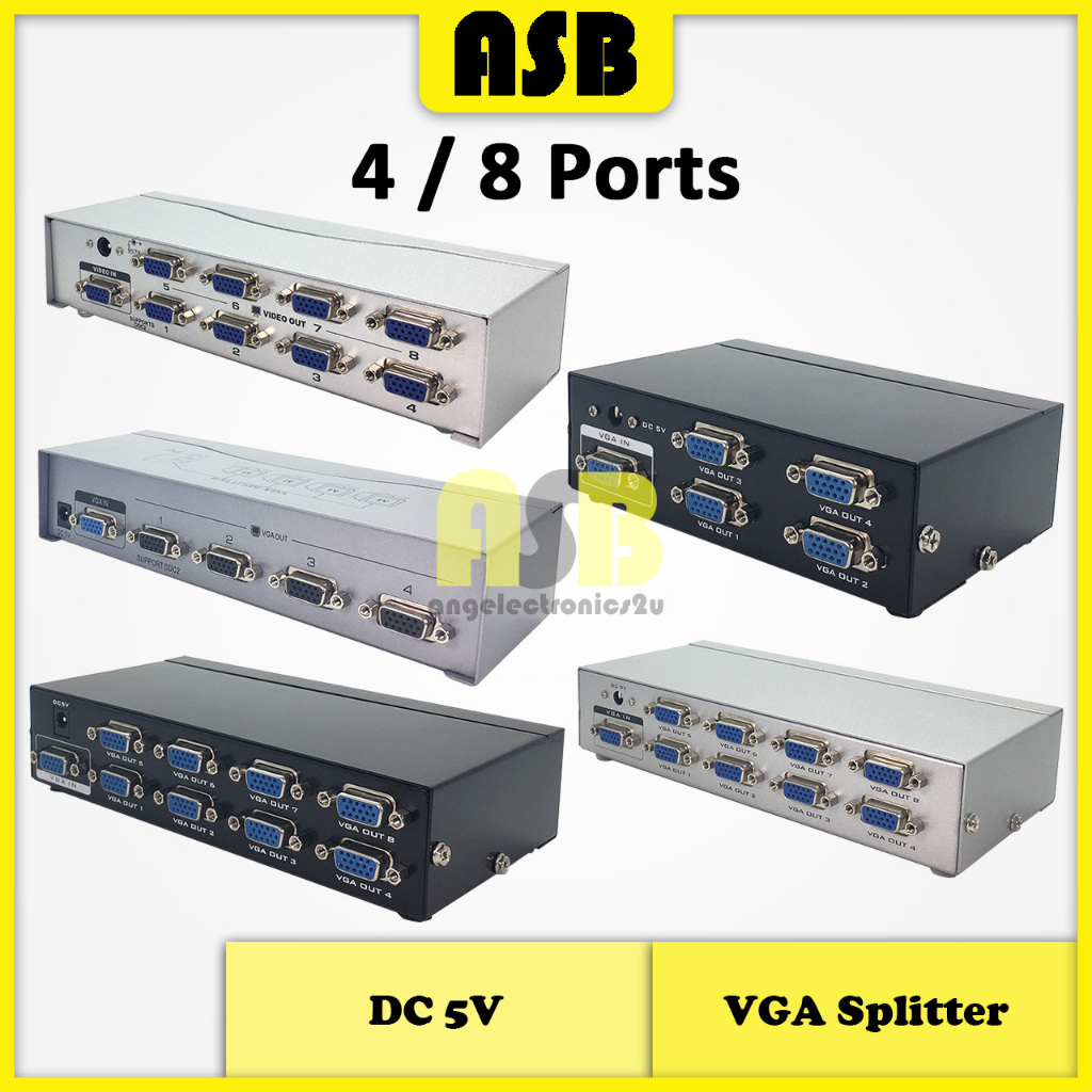 VGA Splitter ( 4 Ports / 8 Ports ) | Shopee Malaysia