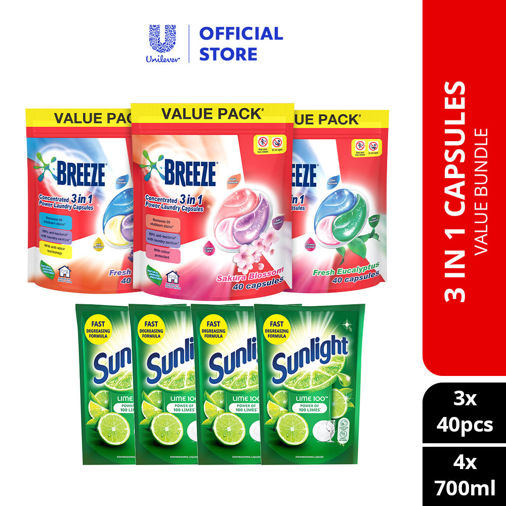 [Bundle] Breeze 3in1 Capsules Pouch Fresh Lavender + Sakura Blossom ...