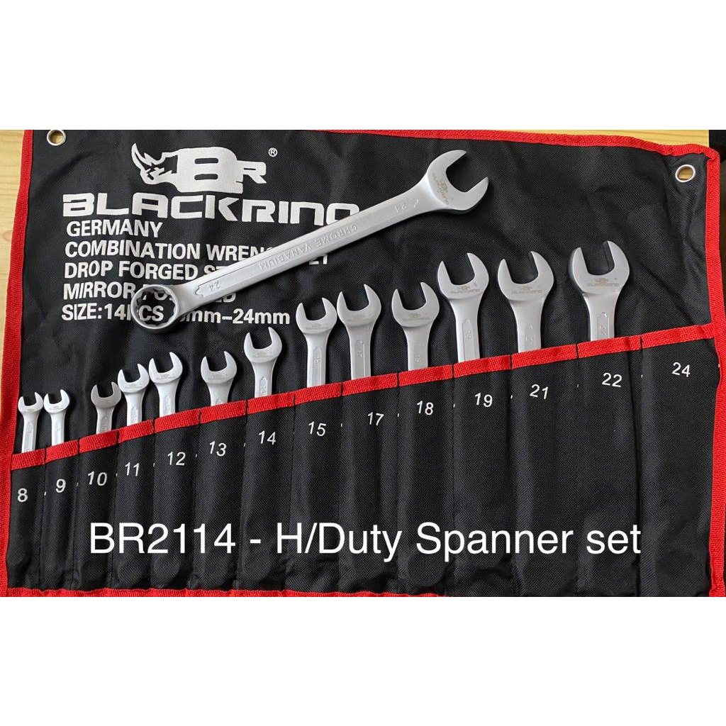 Heavy duty 14 PCS set Original CRV (BR2114) Spanar Set 8-24mm ...