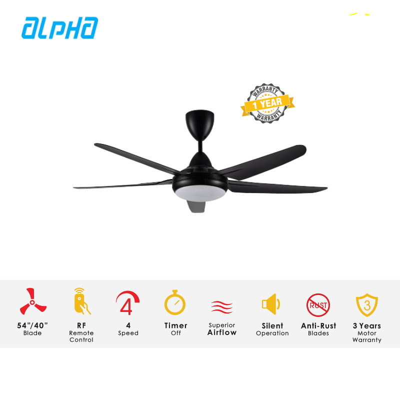 alpha cosa express led ceilling fan 54"40" | Shopee Malaysia