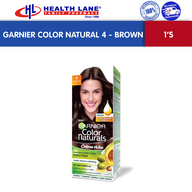 Garnier Color Natural 4 Brown (1's) | Shopee Malaysia