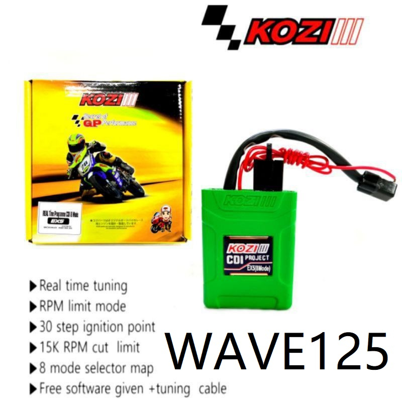 [FREE SETTING] TIMING KUDA KOZI RACING CDI V5 8 MODE (GREEN) HONDA WAVE ...