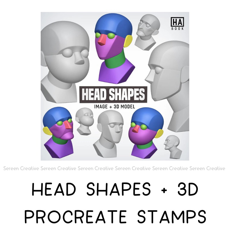 P416 3D Head Shapes for Procreate | Shopee Malaysia