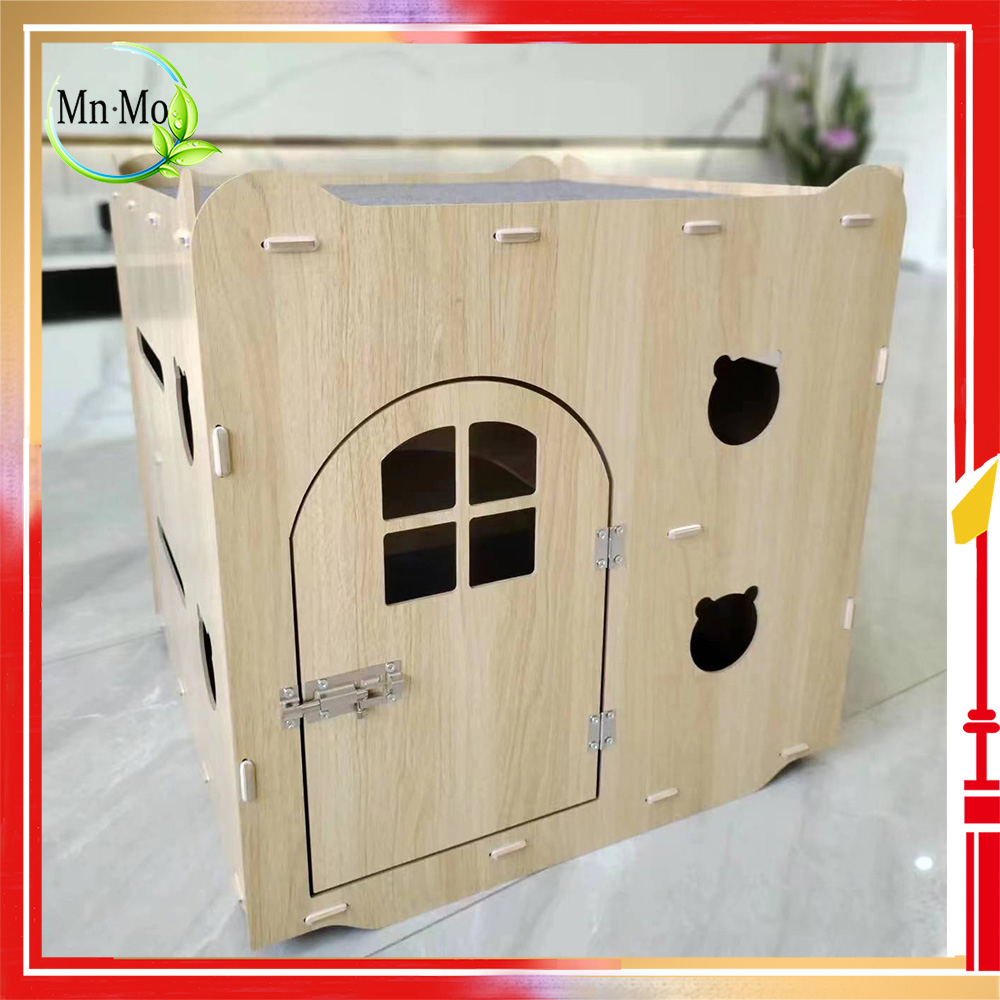 2 Level Wood Cat Cage Cat House Home Cat Square Box Cat Wood Box Lego ...