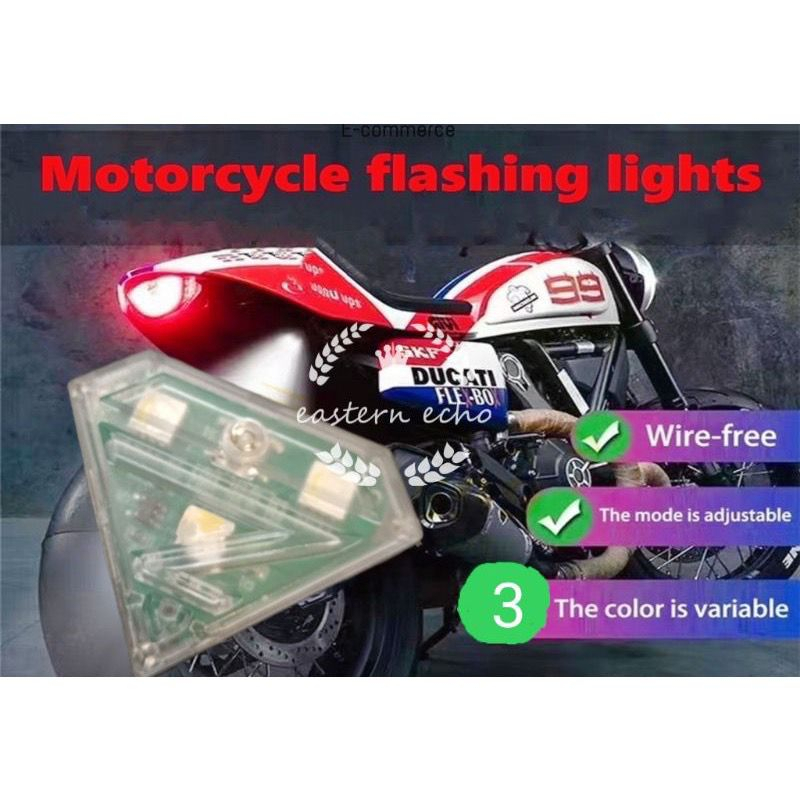 1pcs Car Motorcycle bikes cycling echargeable flashing lights modified ...
