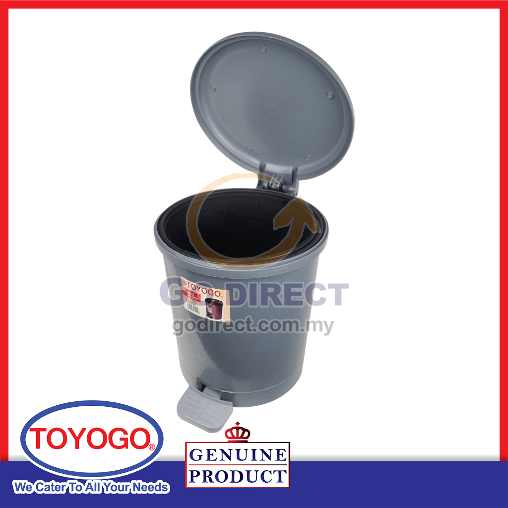 1 X TOYOGO 10L Step Dustbin Office Wastepaper Bin Pedal Foot Kitchen (Code: 1002)tong sampah ...